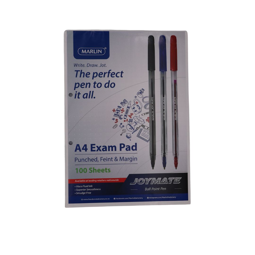Exam Pad A4 100p Punched - Stationery Express