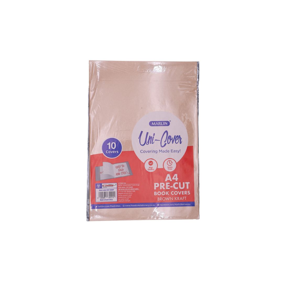 Book Covers A4 Pre-Cut Kraft (Pack of 10) - Stationery Express