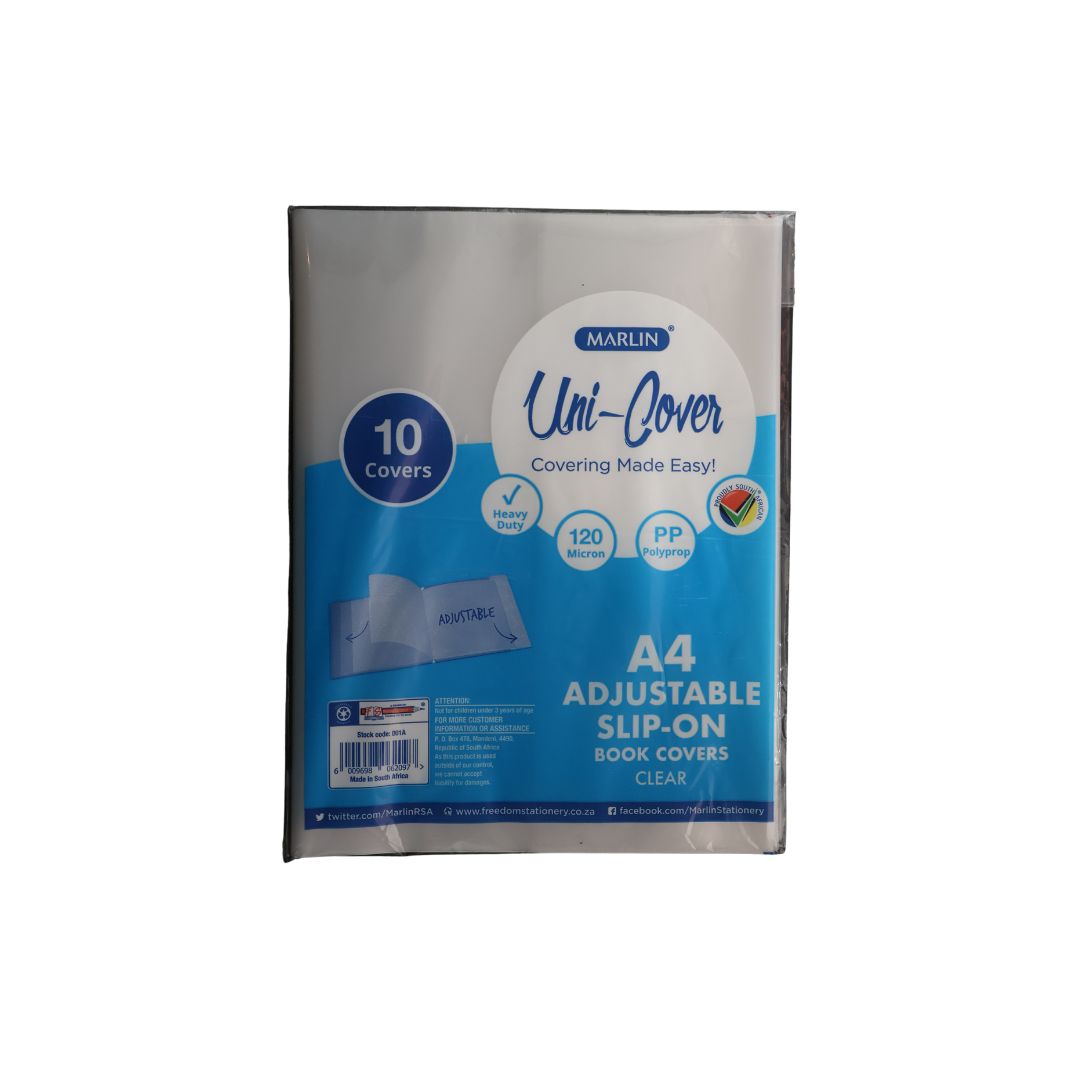 Book Covers A4 Pre-Cut Plastic Adhesive (Pk5) - Stationery Express