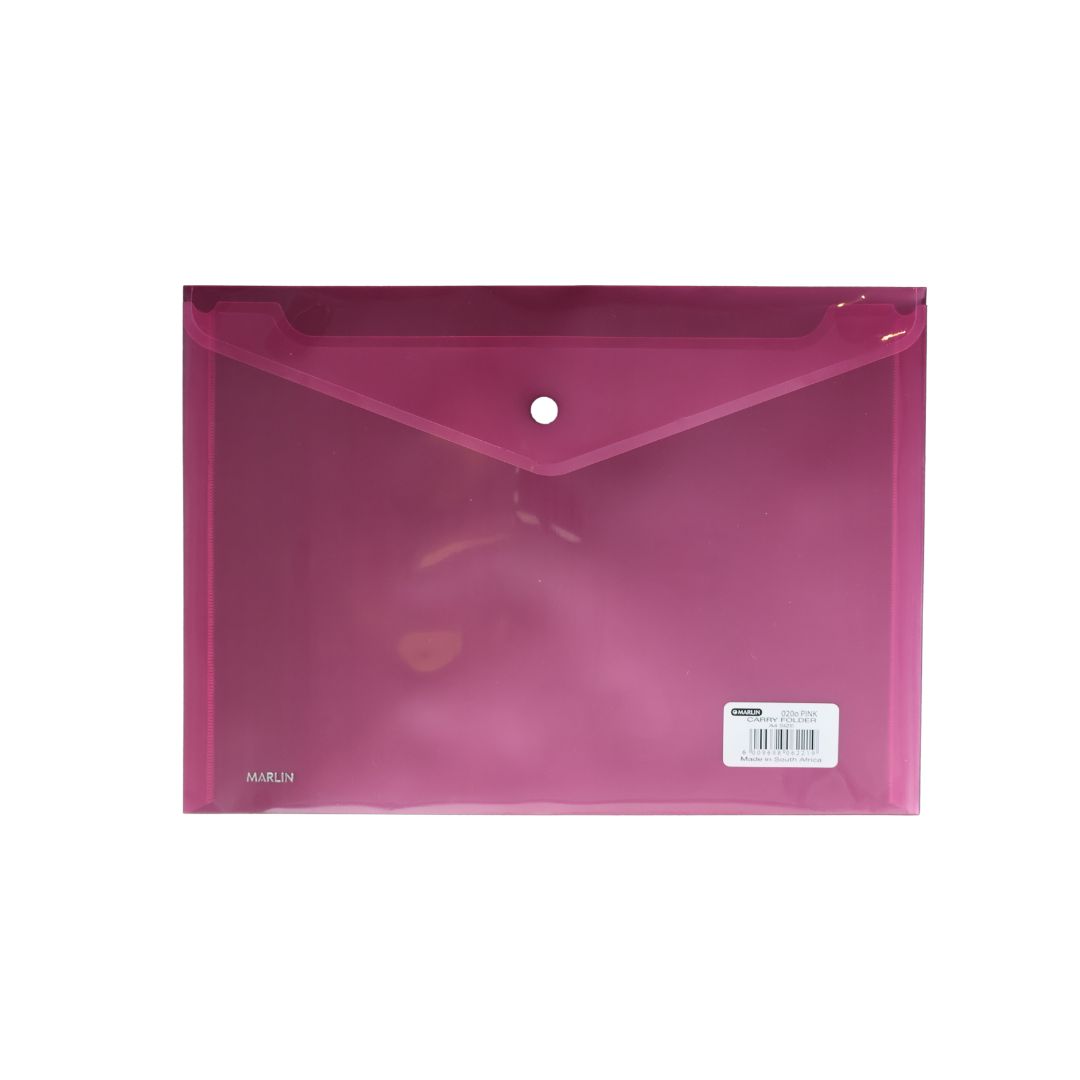 Carry Folder A4 Pink - Stationery Express